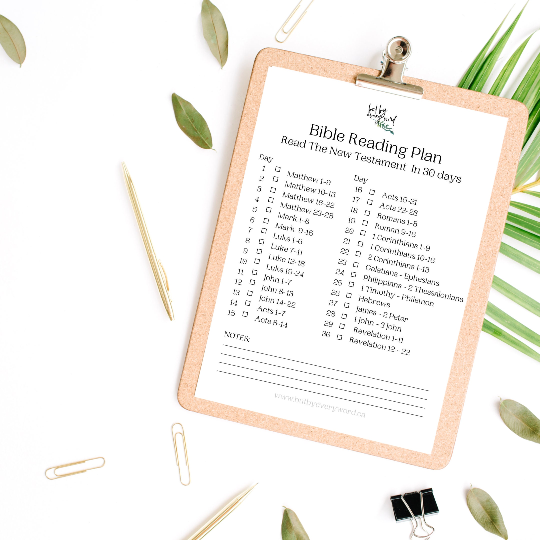 Bible Reading Plan | the New Testament in 30 Days | Daily Bible Reading ...