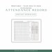 Printable Attendance Record 2023-2024 Canadian Homeschool Attendance ...