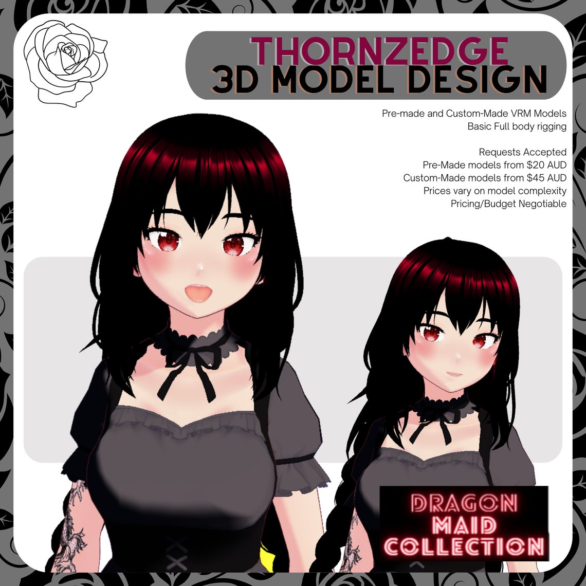 Pre-made 3D Vtube Model READY TO USE - Etsy UK