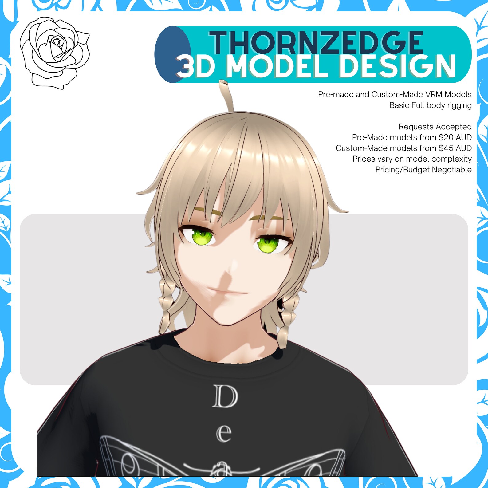 ON SALE Pre-made V-tuber Model Ready to Use - Etsy