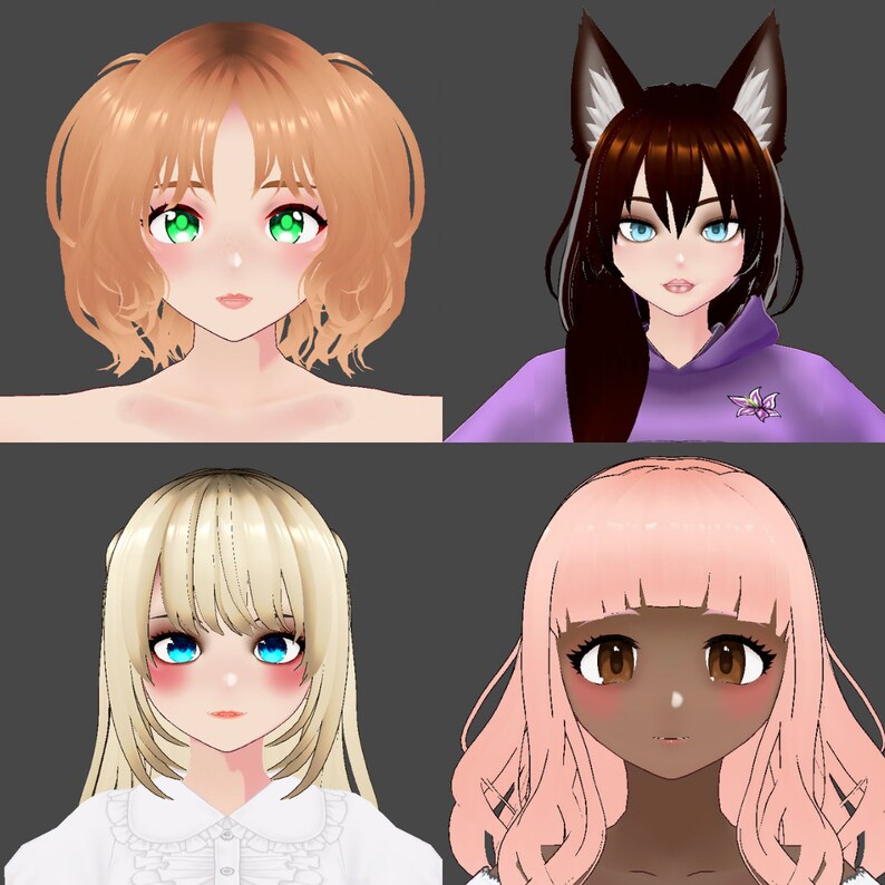 CUSTOM MADE VTUBERS 3D Models Ready to Use - Etsy