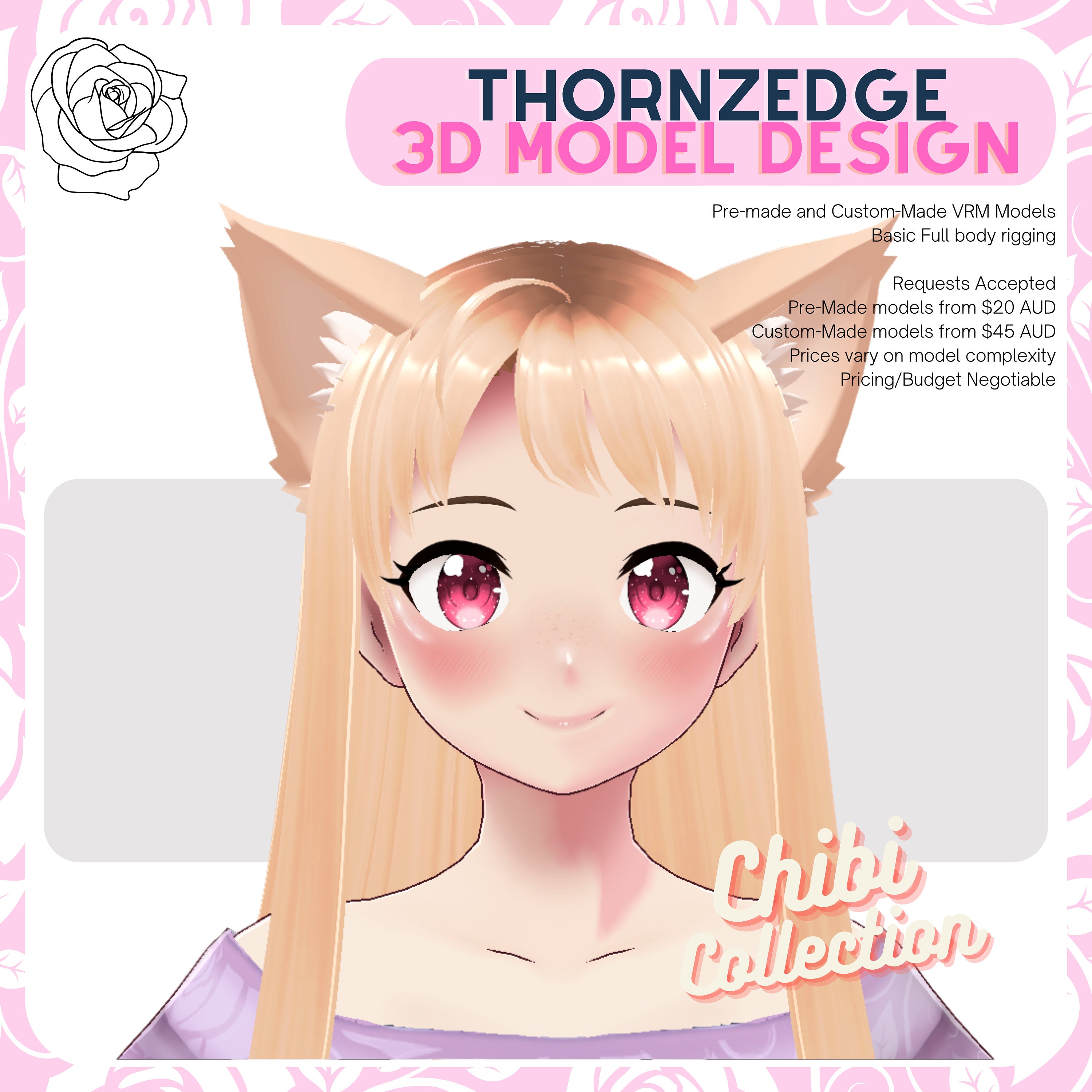 Pre-made 3D Vtube Model READY TO USE - Etsy Australia