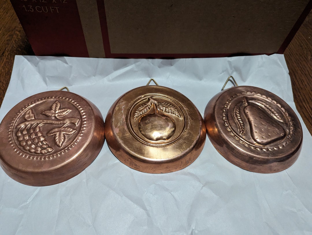 Vintage Small Copper Molds Set of 3 - Etsy