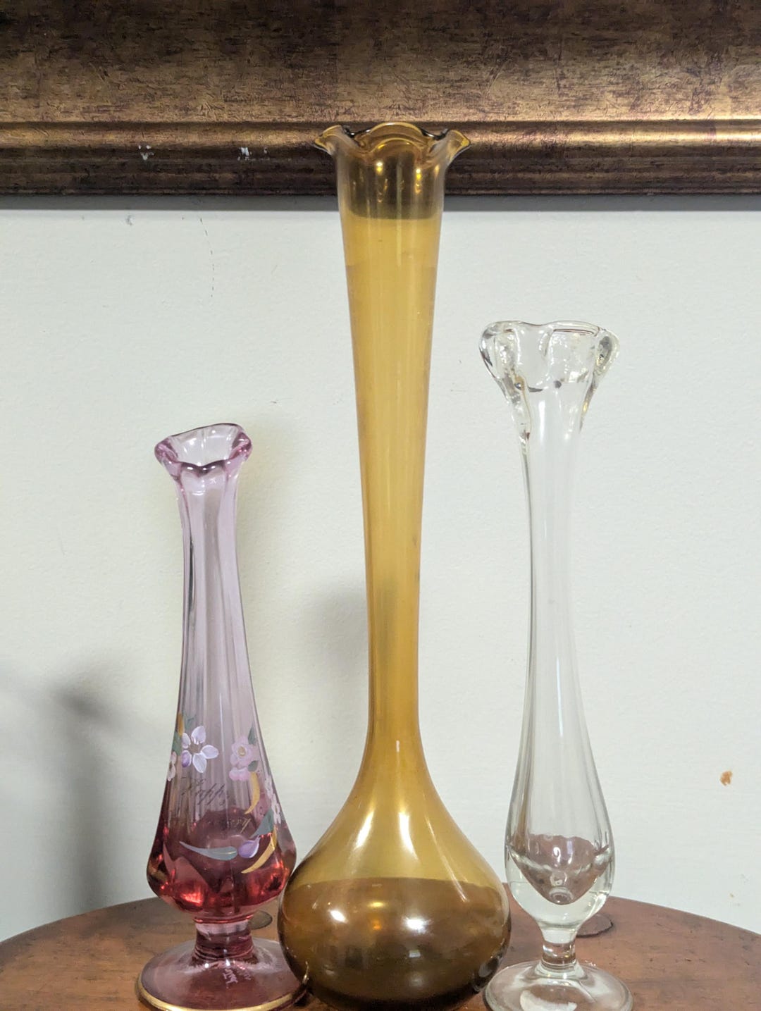 Multi-colored Glass Bud Vases, Set of 3 - Etsy