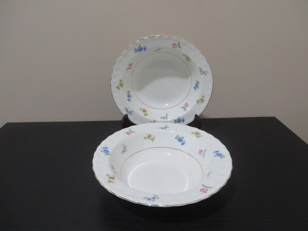 Vintage Pope Gosser Floral Berry Bowls - Etsy