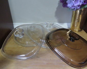 Corning Ware Replacement Lid, Vintage Pyrex Lid, A-7-c 7" Lid, Clear ...