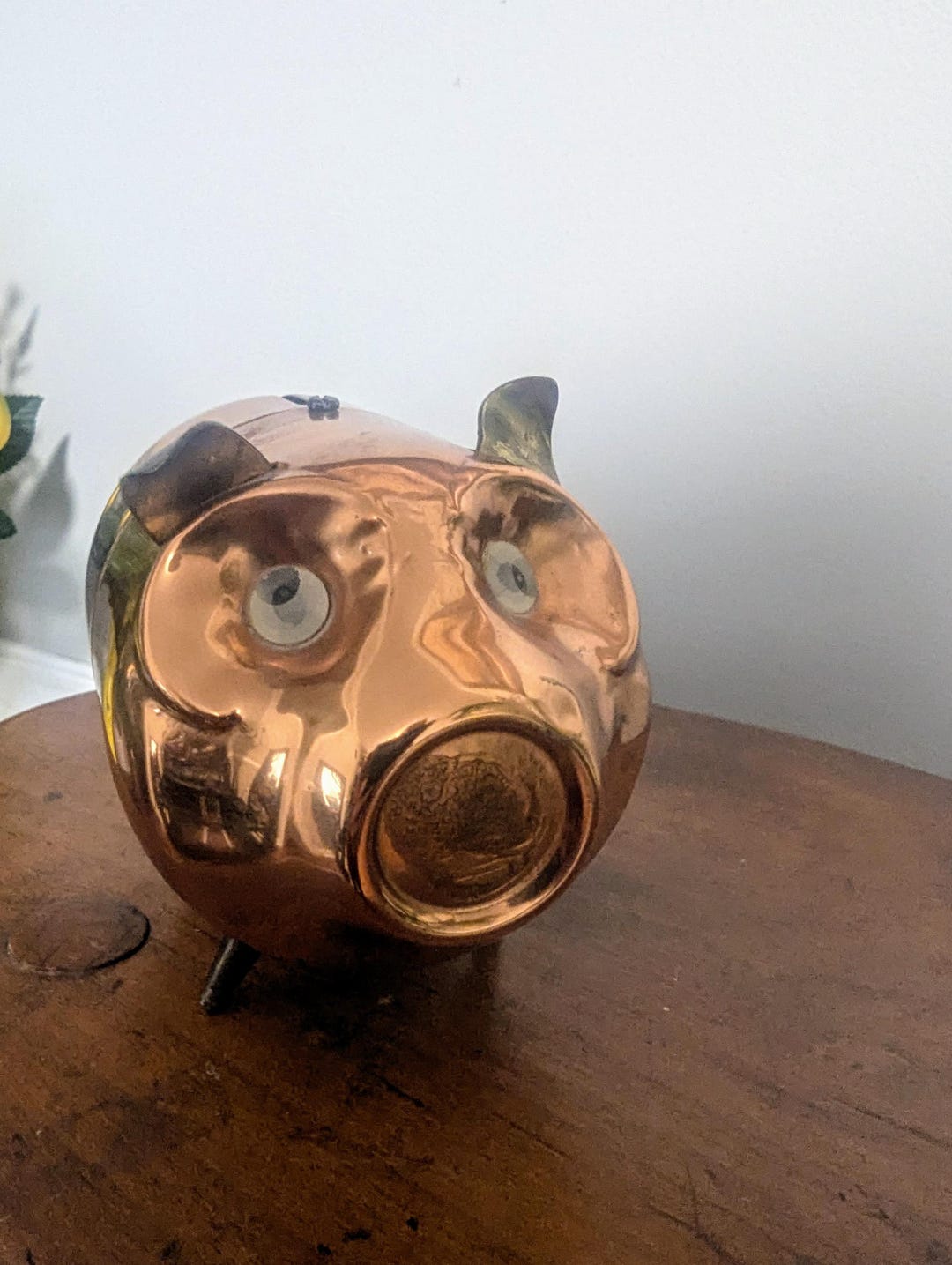 Vintage Copper and Brass Piggy Bank - Etsy