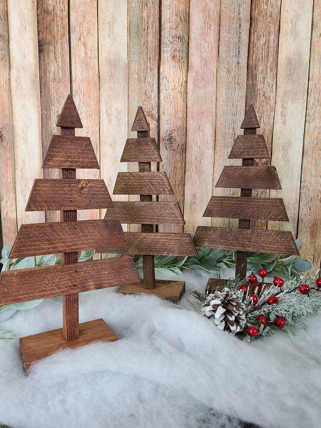 Rustic Wood Christmas Trees, Tabletop Christmas Trees - Etsy