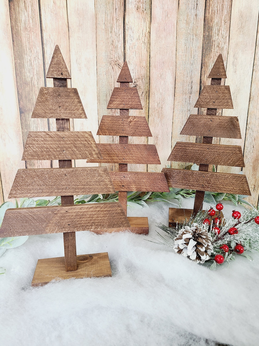 Rustic Wood Christmas Trees, Tabletop Christmas Trees - Etsy