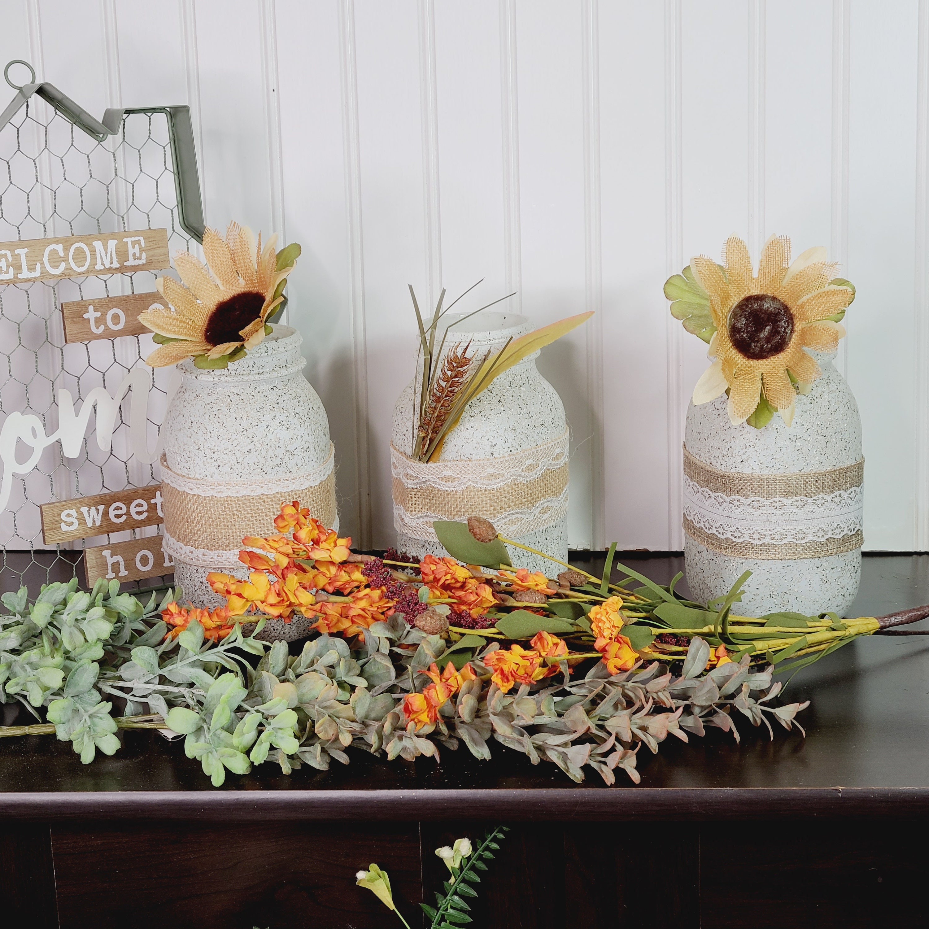 Farmhouse Style Mason Jar Tray Set Table Decor Bathroom | Etsy