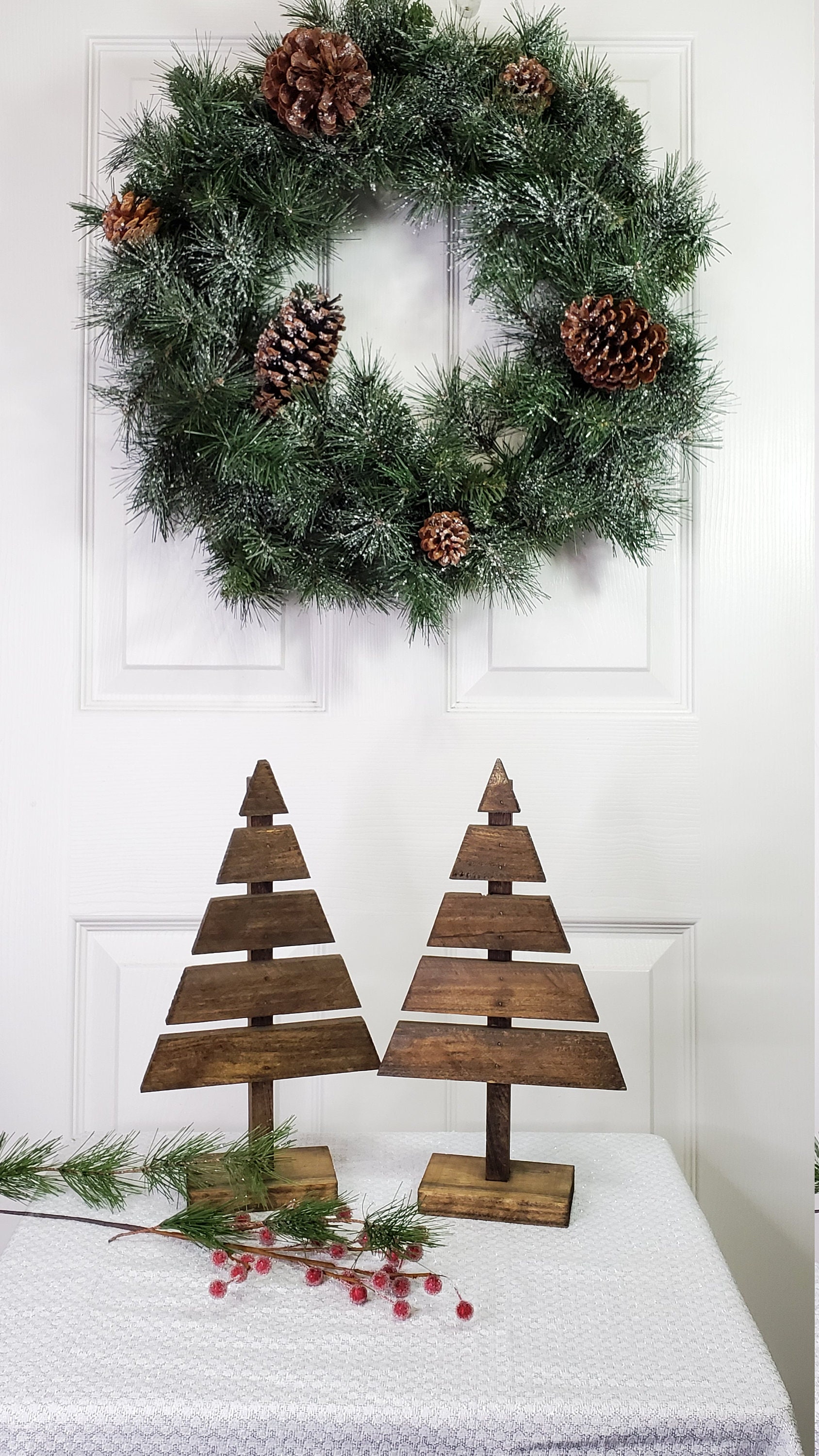 Rustic Wood Christmas Trees, Tabletop Christmas Trees - Etsy