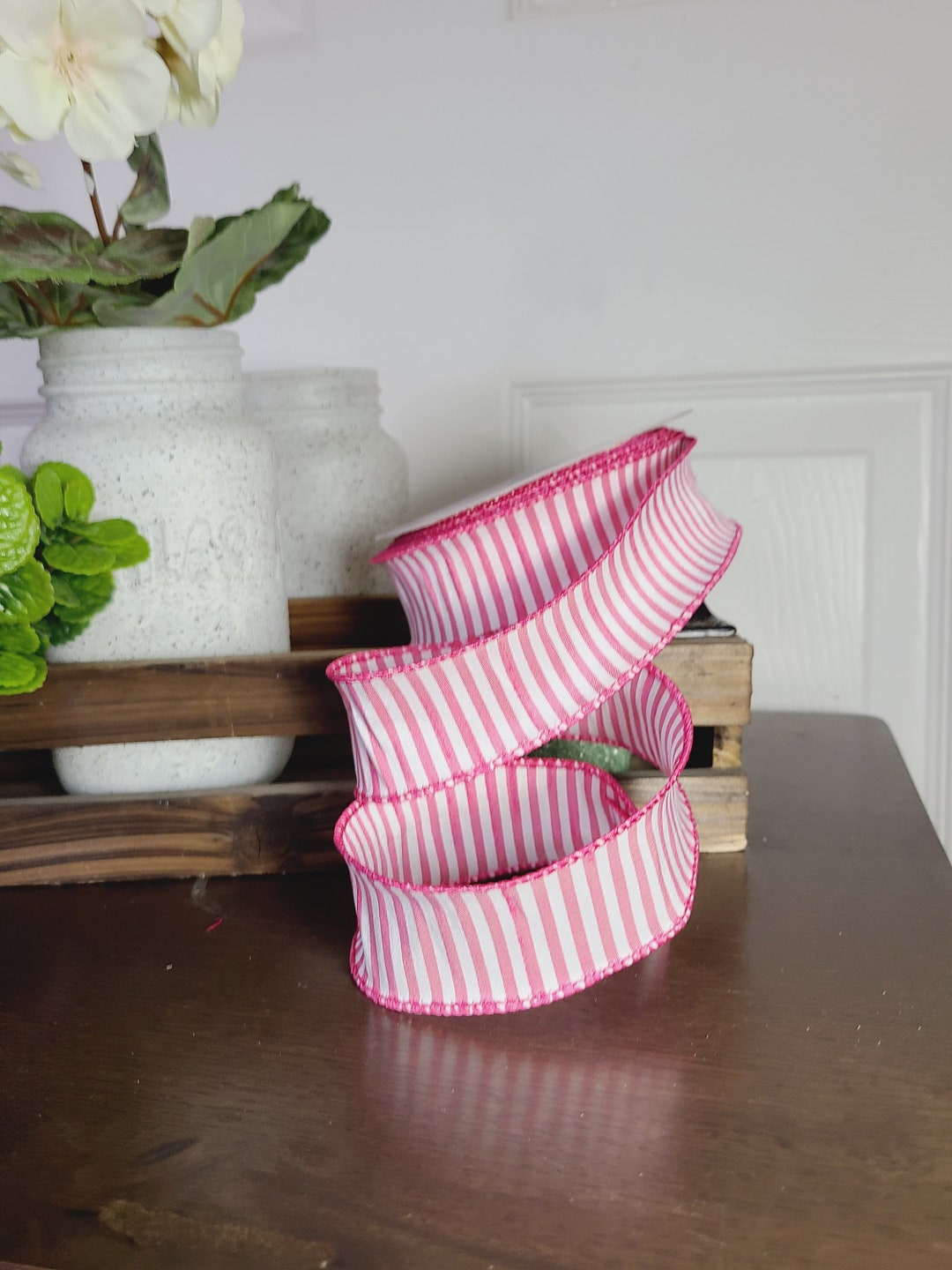 1.5" Hot Pink Stripe Ribbon - Etsy