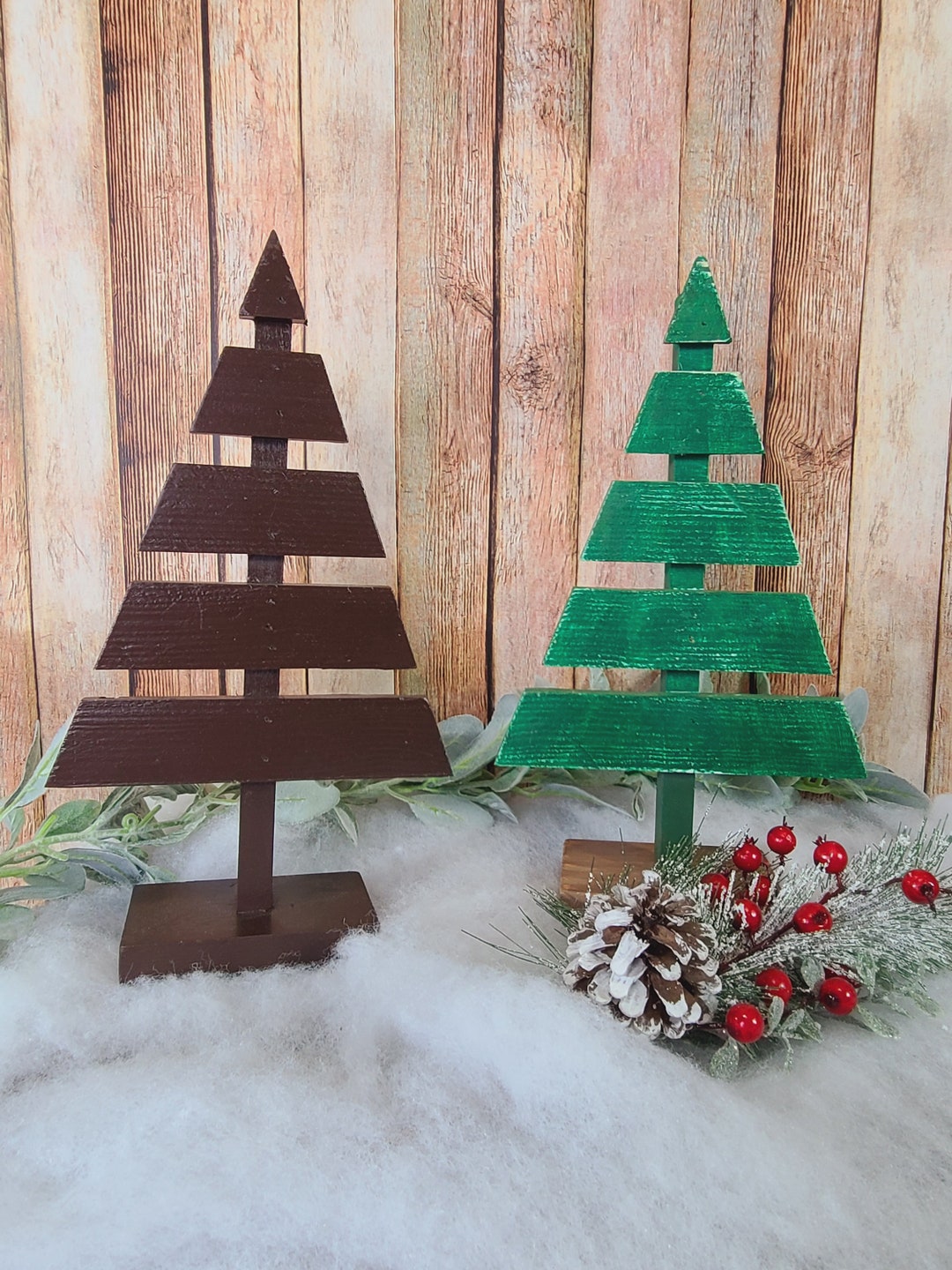 Rustic Wood Christmas Trees, Tabletop Christmas Trees - Etsy