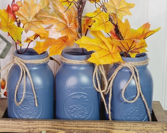 Farmhouse Style Mason Jar Tray Set Table Decor Bathroom | Etsy