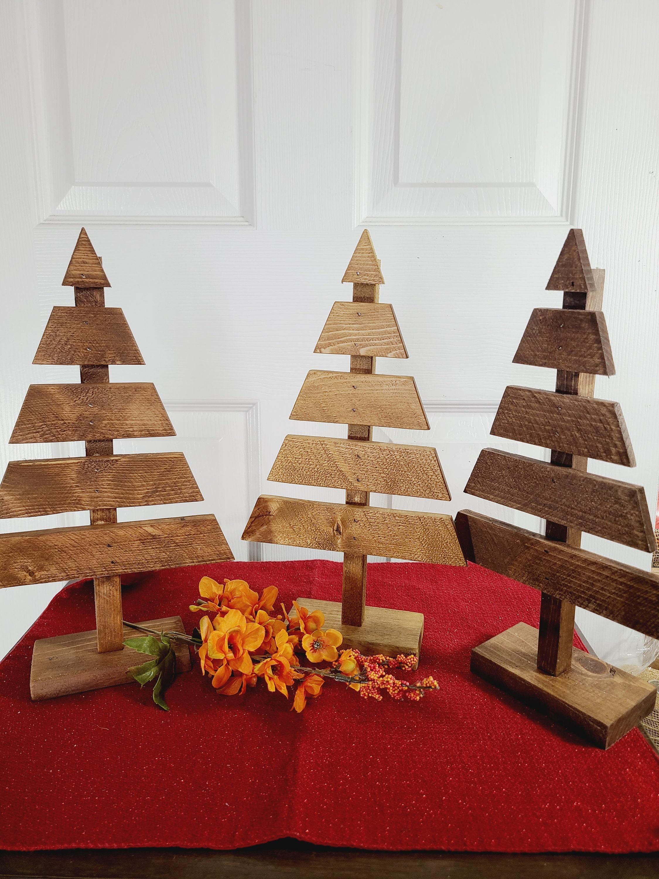 Rustic Wood Christmas Trees, Tabletop Christmas Trees - Etsy