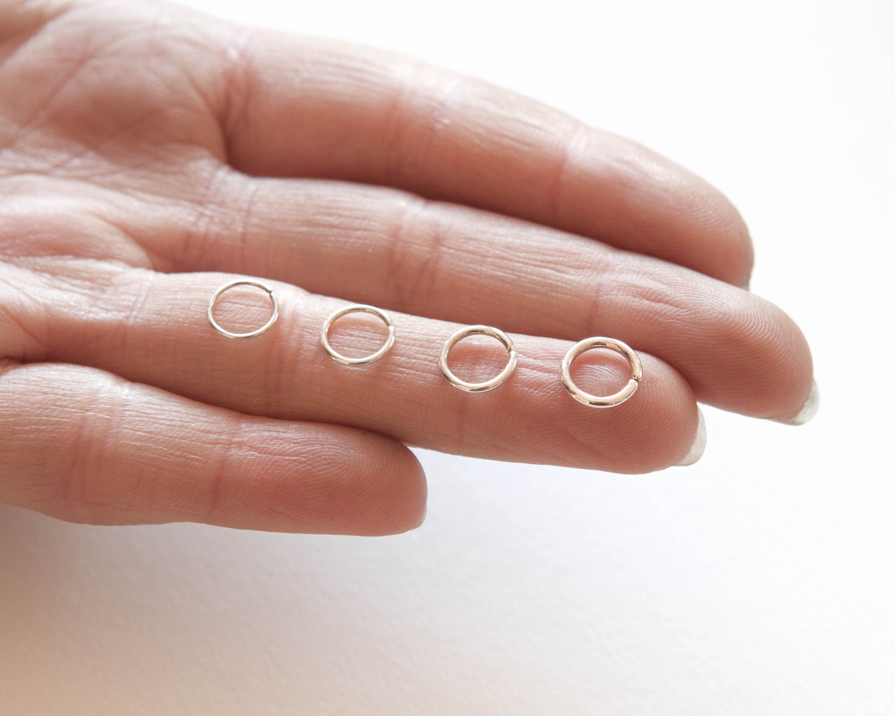 Sterling Silver Rook Hoop: Handmade Daith Earring, Tiny Cartilage Ring ...