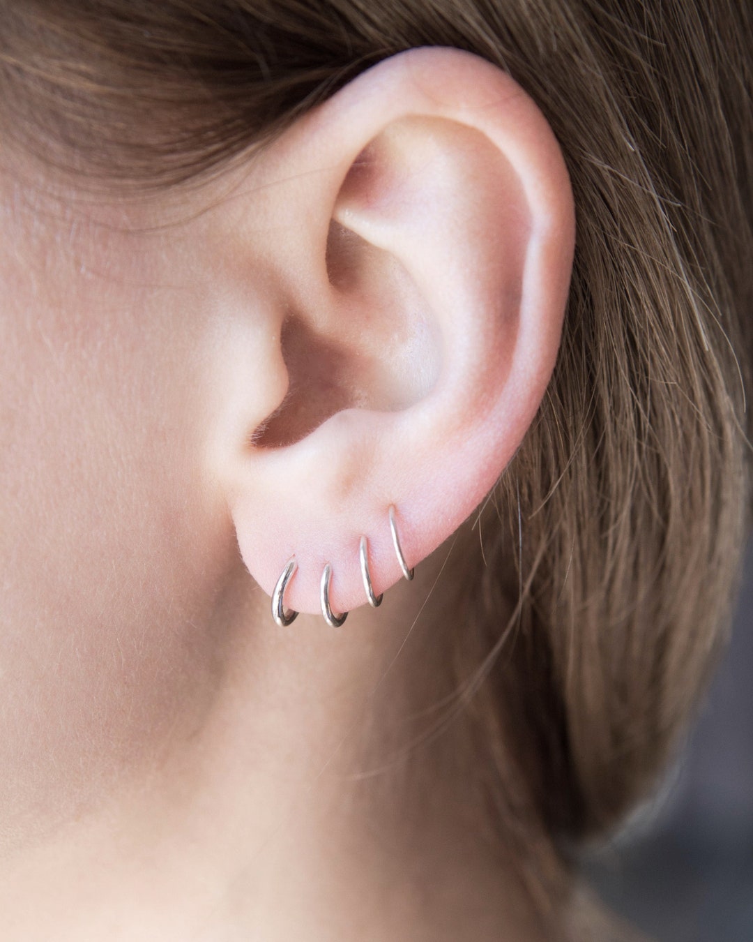 16 Gauge Mini Hoop 3mm Daith Very Tiny Mini Earring Hoops Handmade ...