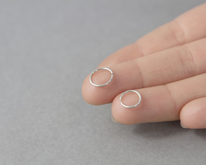 Conch SILVER Earring Handmade Hoop 6mm 7mm 8mm 9mm 10mm 11mm | Etsy