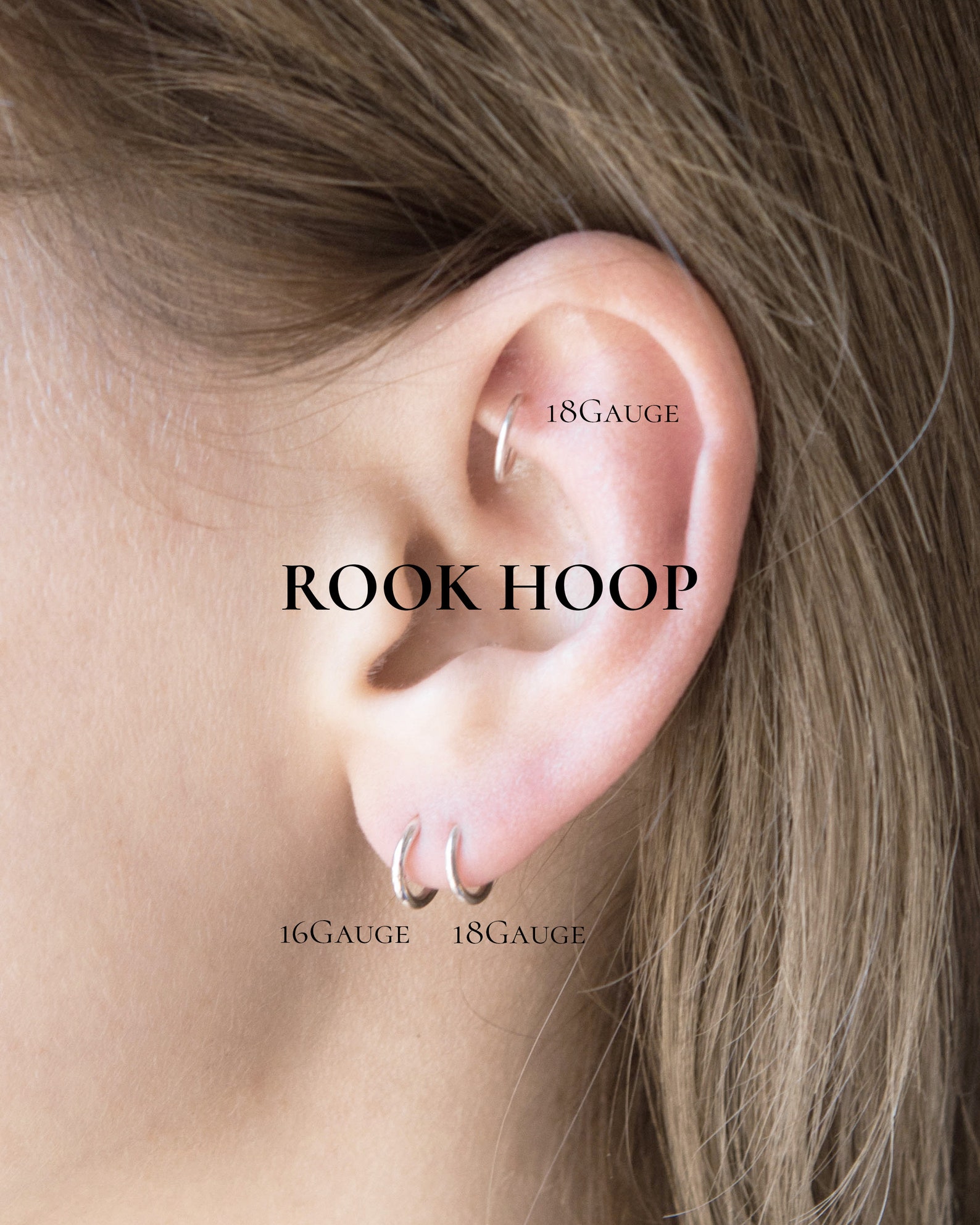 Rook Hoop 3mm 4mm 5mm 6mm 8mm 9mm 10mm 11mm 12mm Daith Very - Etsy