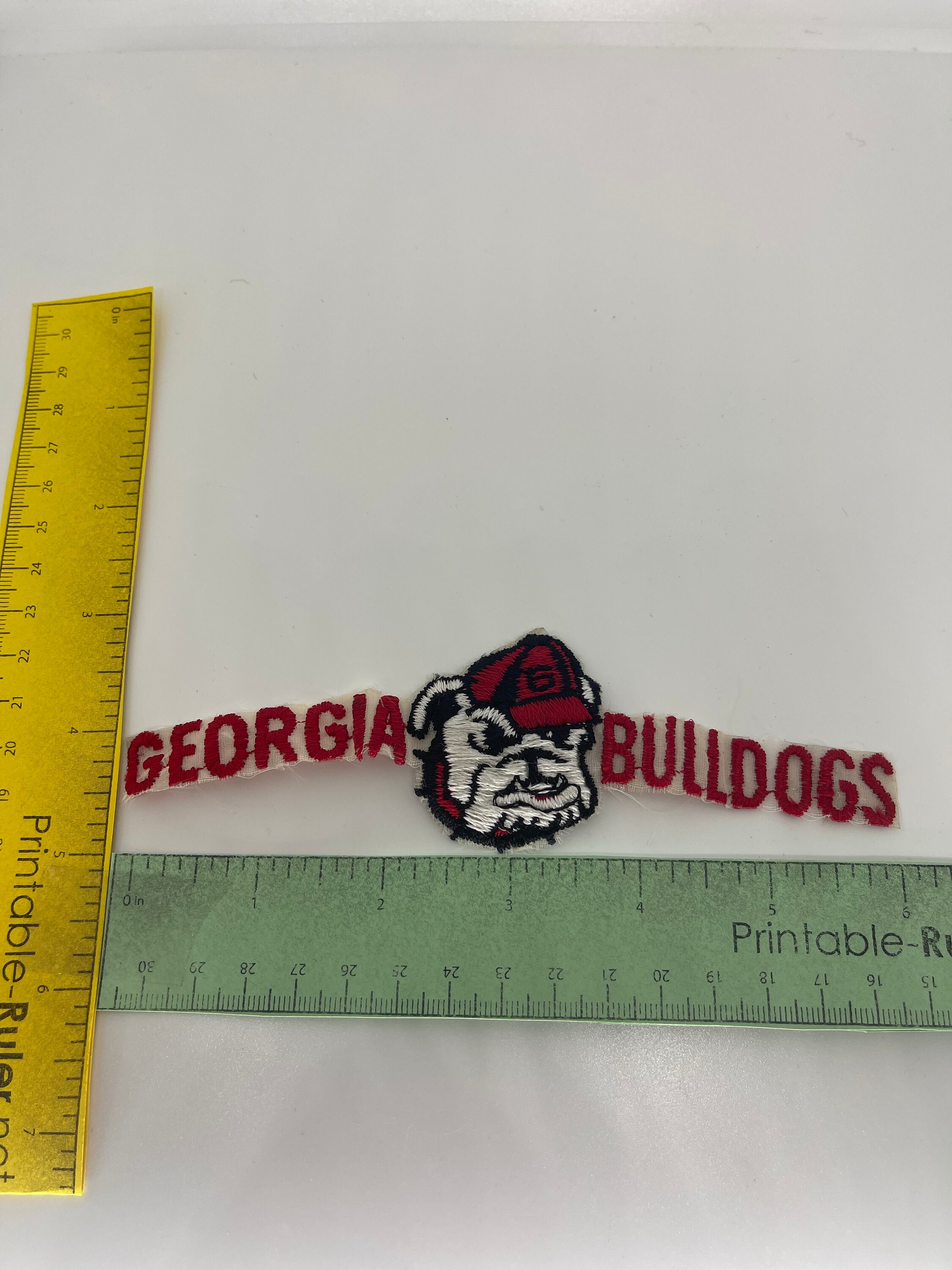 Vintage Patches Embroidered Iron on Sew on GEORGIA BULLDOGS Patch Logo ...