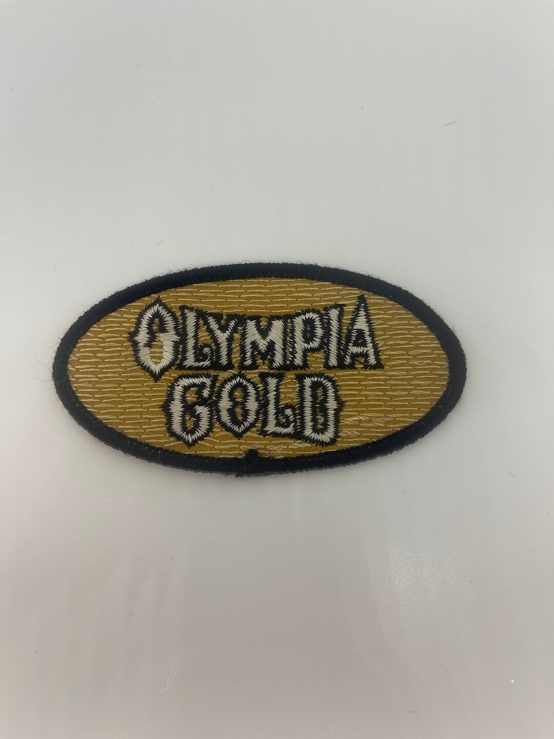 Vintage Patches Embroidered Iron on Sew on OLYMPIA GOLD Patch Logo - Etsy