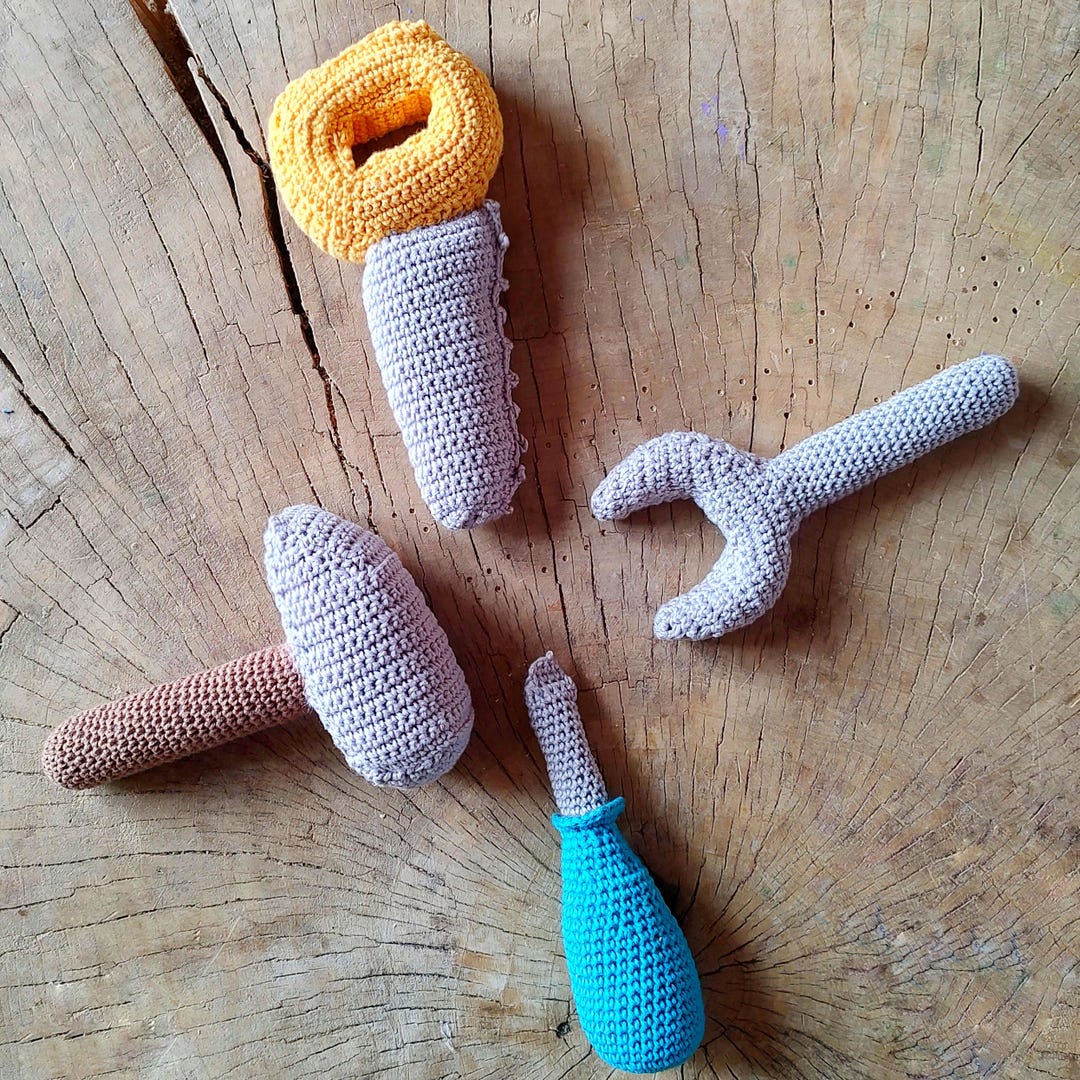 Crochet Toy Tools Set: Amigurumi Hammer, Saw, Wrench, Screwdriver (PDF ...