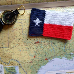 Crochet Pattern: Texas State Flag, Lone Star Flag, Lone Star State, US ...