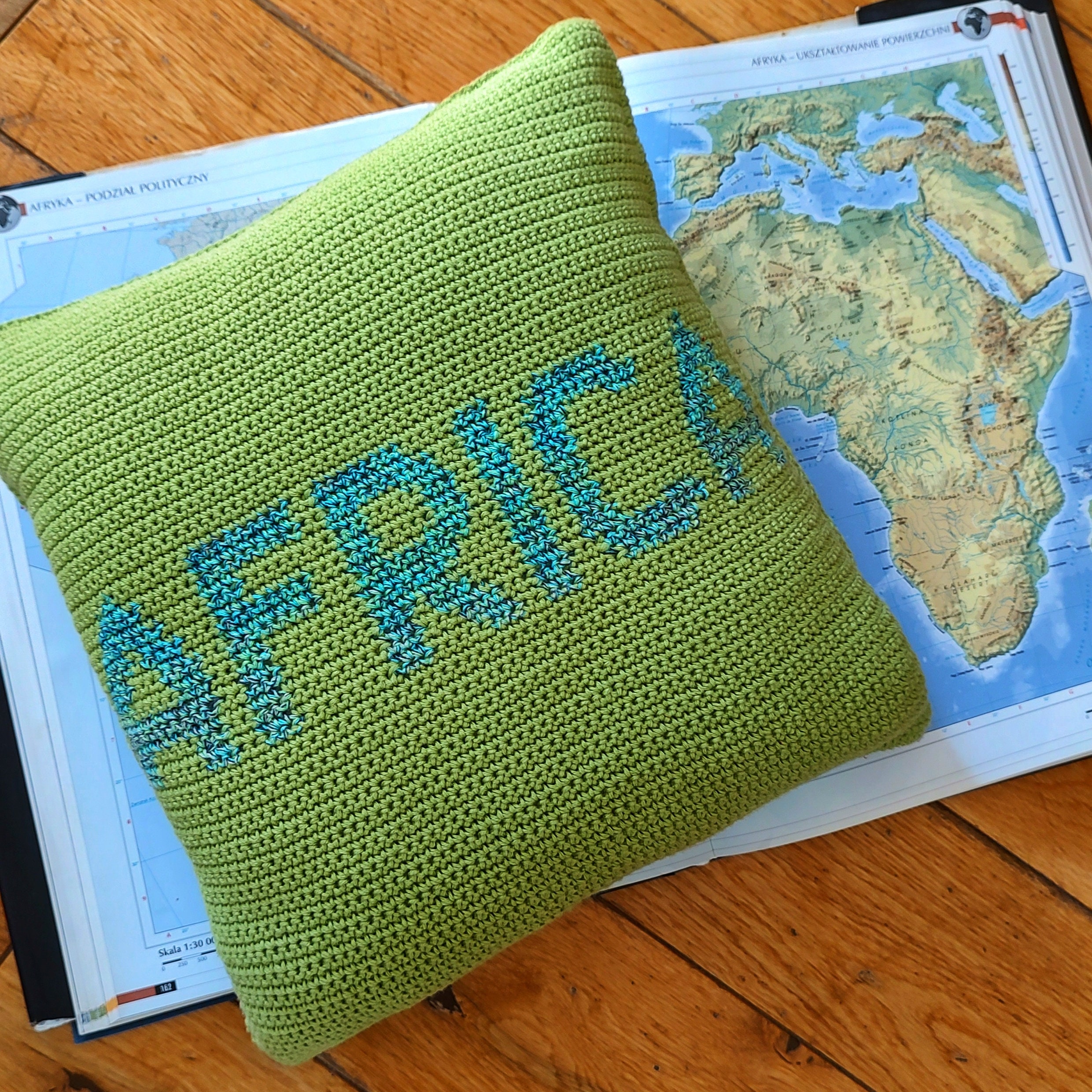 Crochet Pattern // Africa Map Pillow Crochet Pillow Map of - Etsy