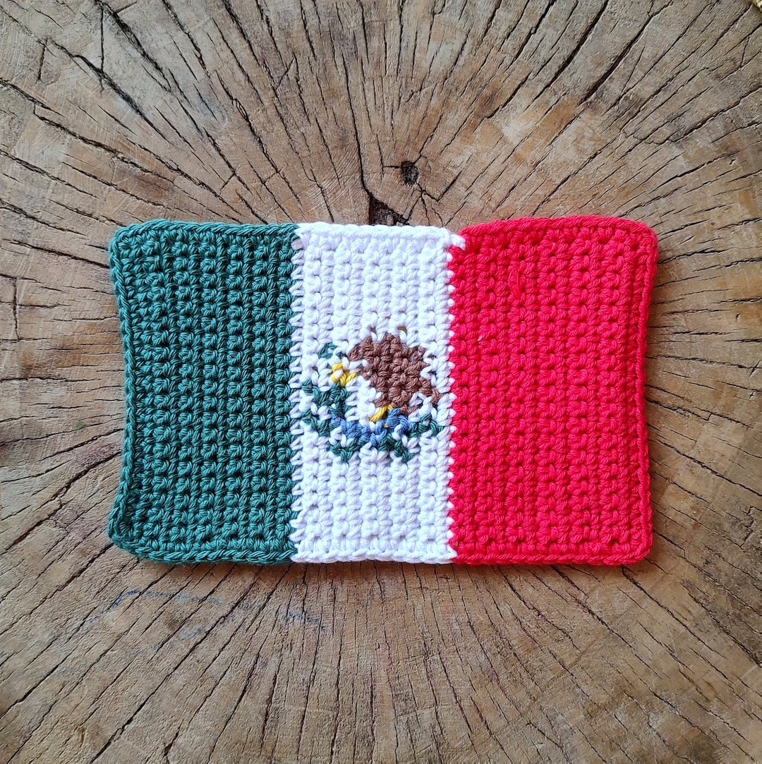 Mexican Flag Crochet Pattern: Mug Rug, Applique, Bunting (PDF Pattern ...