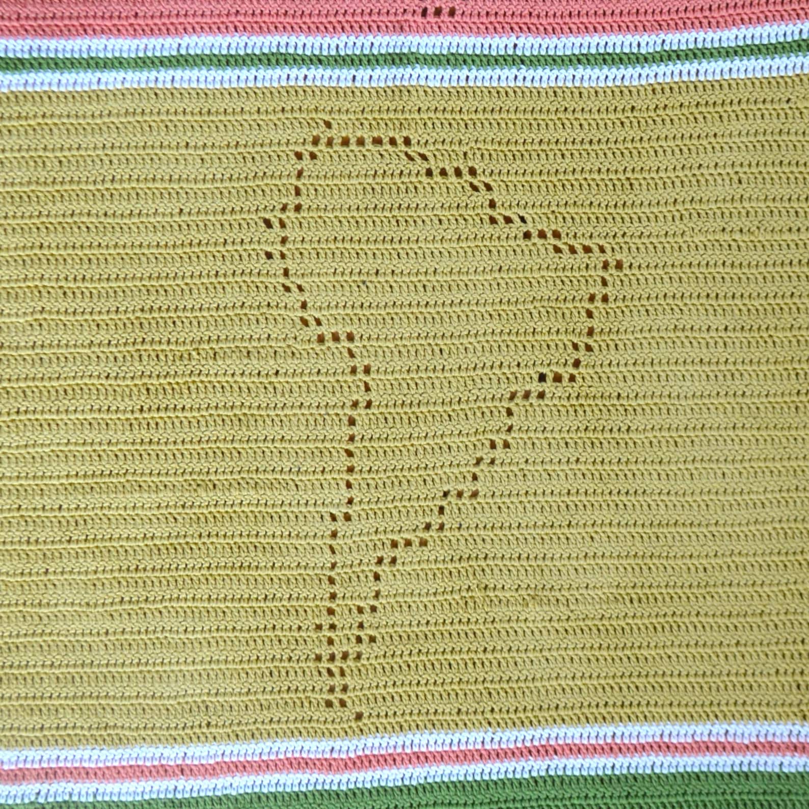 Crochet Pattern/filet Crochet Blanket, Map Blanket, Picnic, Beach ...