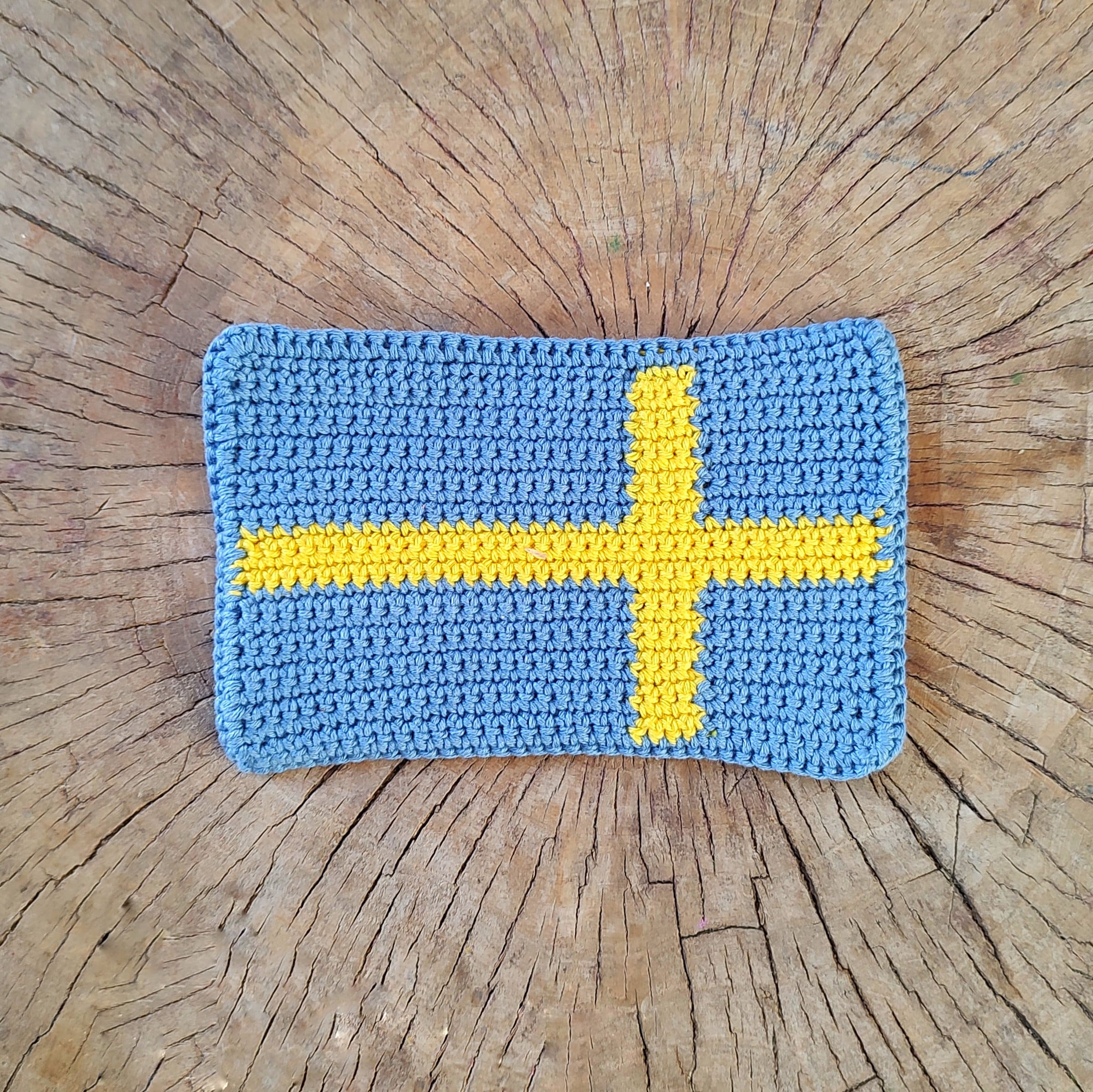 Crochet Pattern: Flag of Sweden, Mug Rug, Crochet Applique, Swedish ...