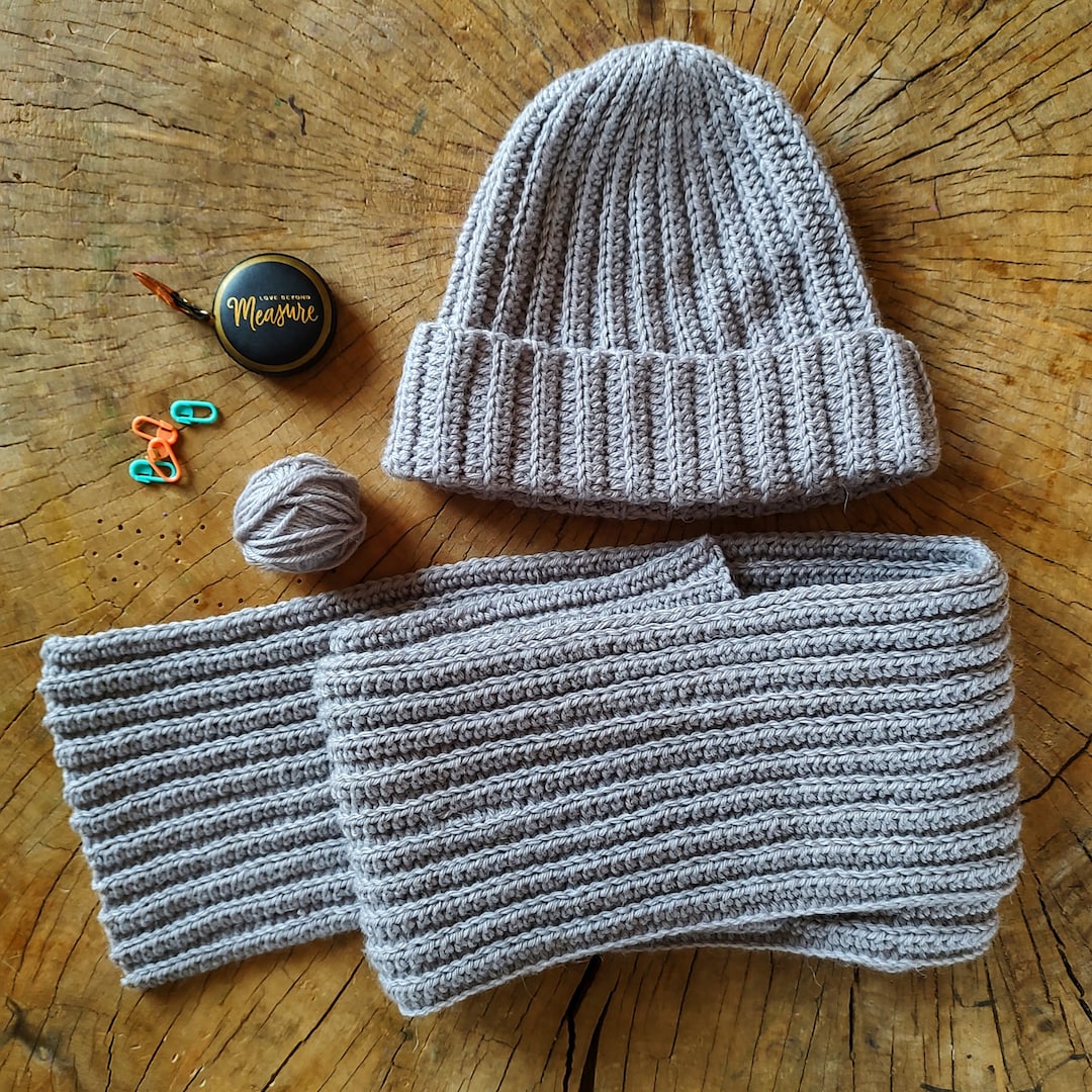Crochet Beanie and Scarf Pattern: Easy Fisherman Set (2 PDF Files) - Etsy