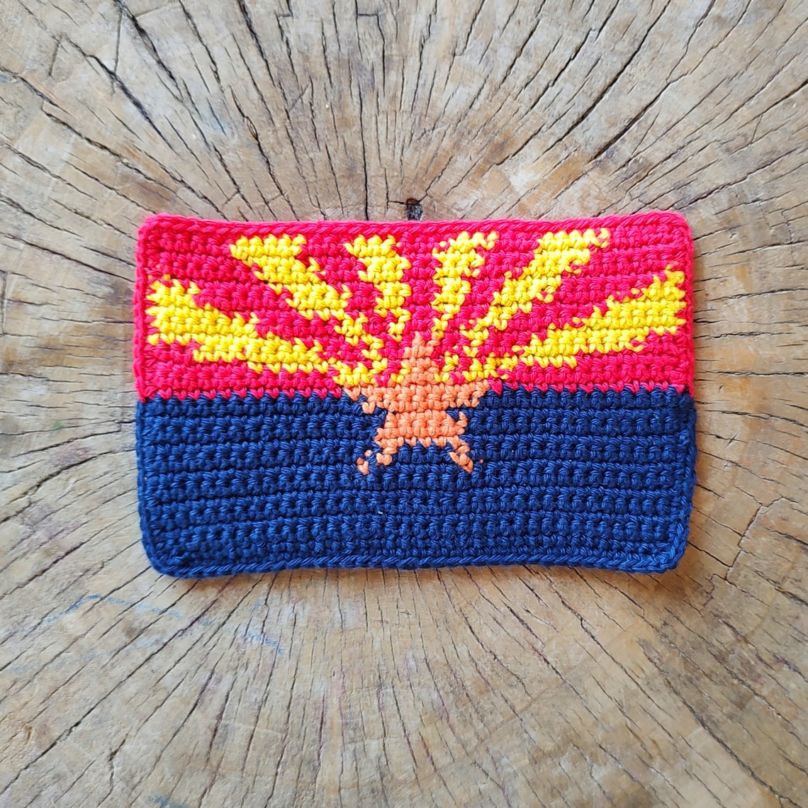 Crochet Pattern: Arizona Flag, State Flags, Independence Day, Mug Rug ...