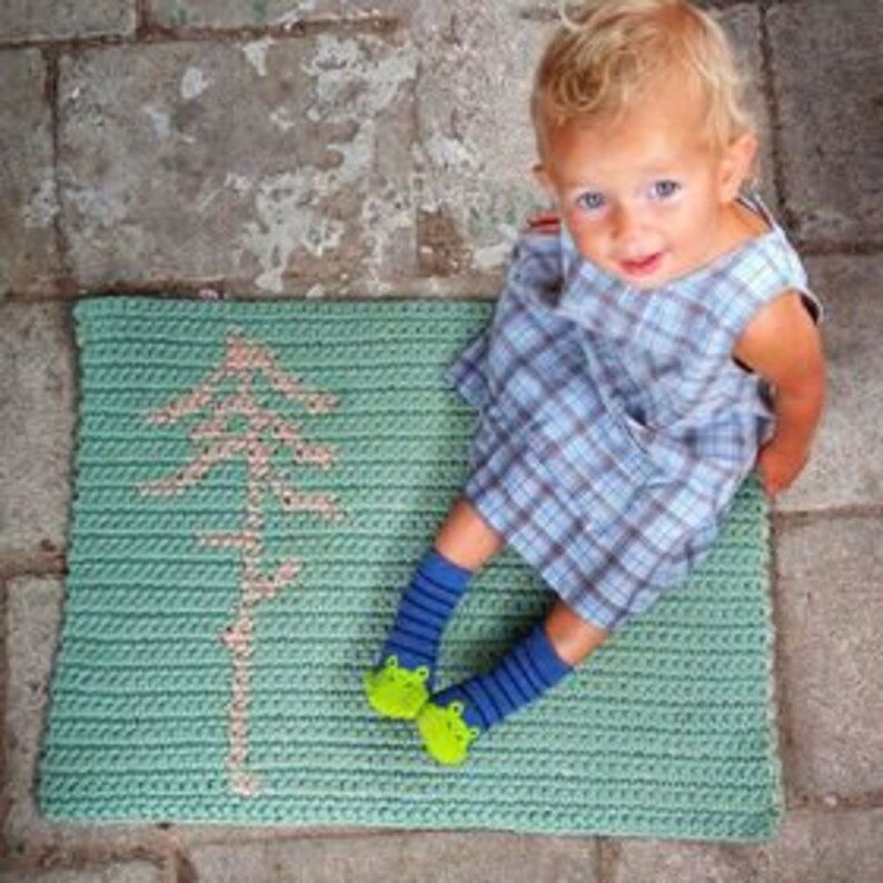 Crochet Pattern // Mini Forest Rug, Doormat, Floormat, Carpet, Cotton ...