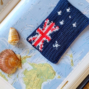 Crochet Pattern/ Flag of Australia, Aussie Flag, Coaster, Mug Rug ...