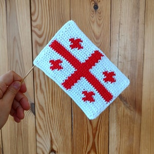 Crochet Pattern: Flag of Georgia, World Flags, Mug Rug, Crochet ...