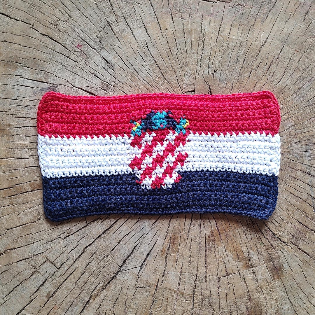Croatian Flag Crochet Pattern: Mug Rug, Applique (PDF Pattern) - Etsy