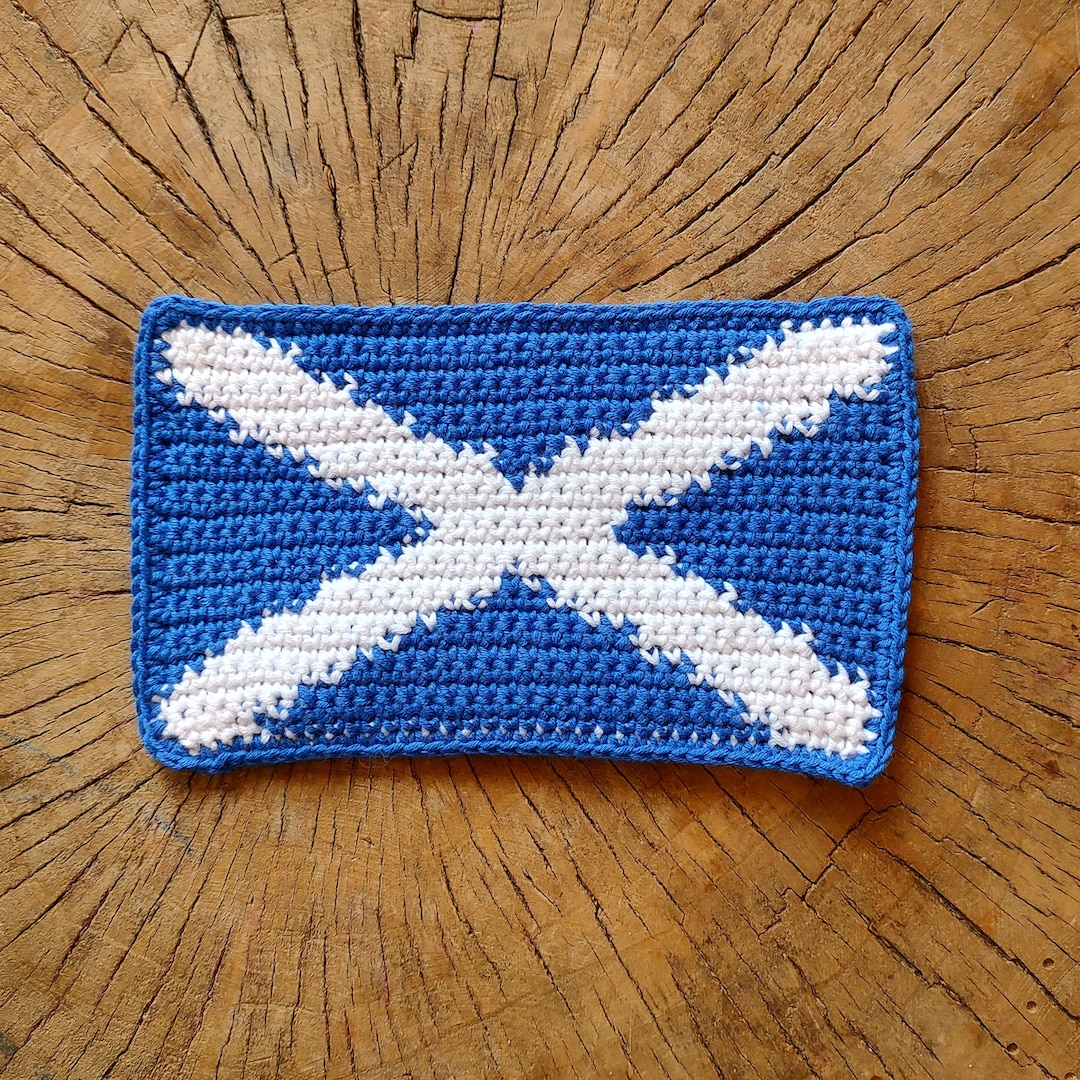 Crochet Pattern: Scottish Flag, Flag of Scotland, Saltire, St Andrew's ...