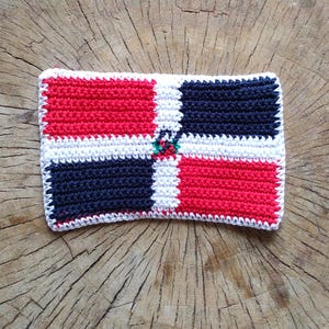 Dominican Republic Flag Crochet Pattern: Mug Rug, Applique (PDF) - Etsy