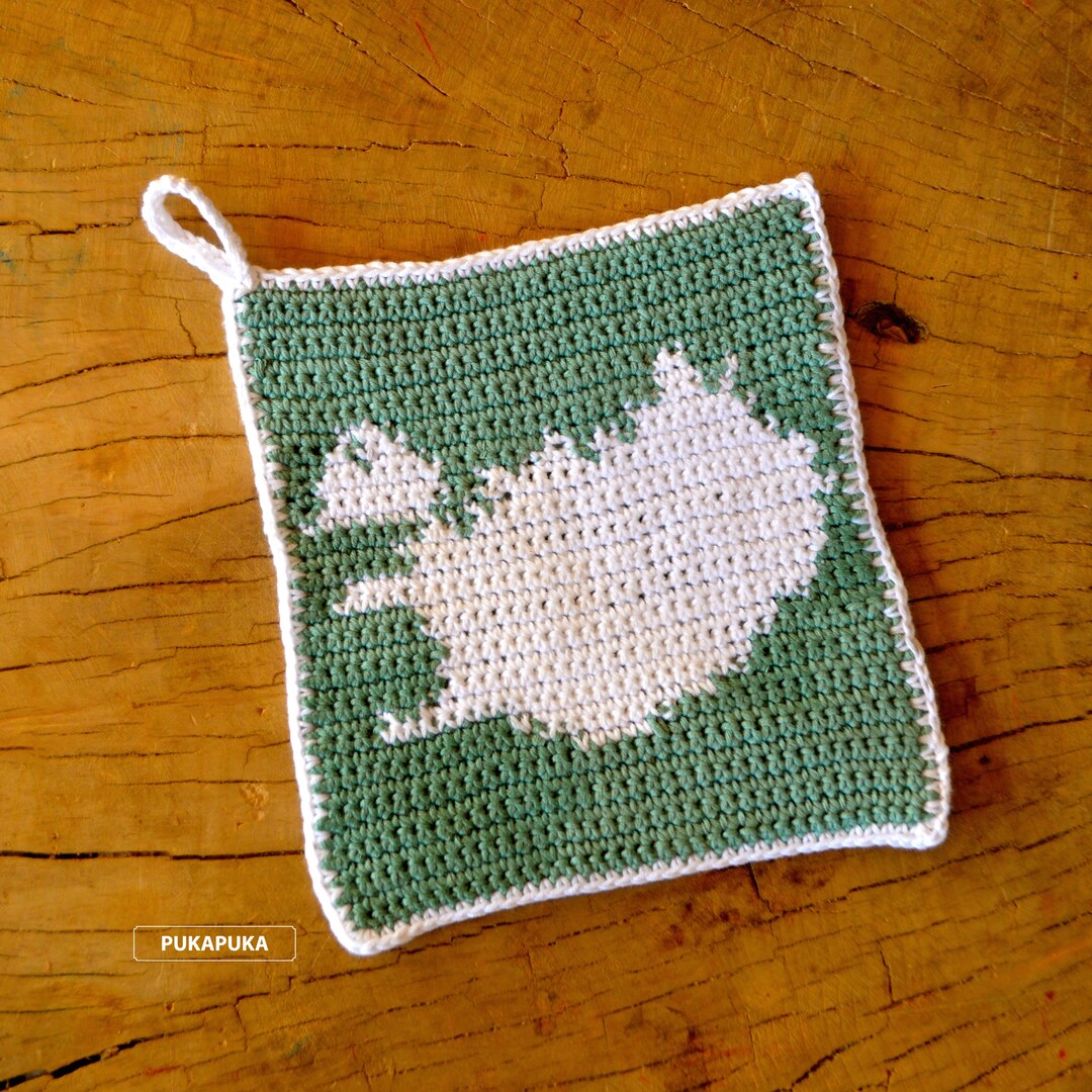 Crochet Pattern // Iceland Map Potholder, Hot Pad, Crochet PDF ...