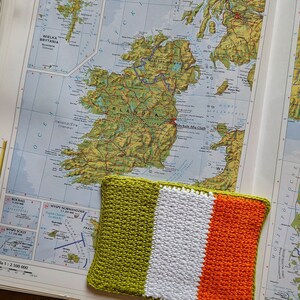 Crochet Pattern/ Irish Flag, Mug Rug, Crochet Applique, Flag of Ireland ...