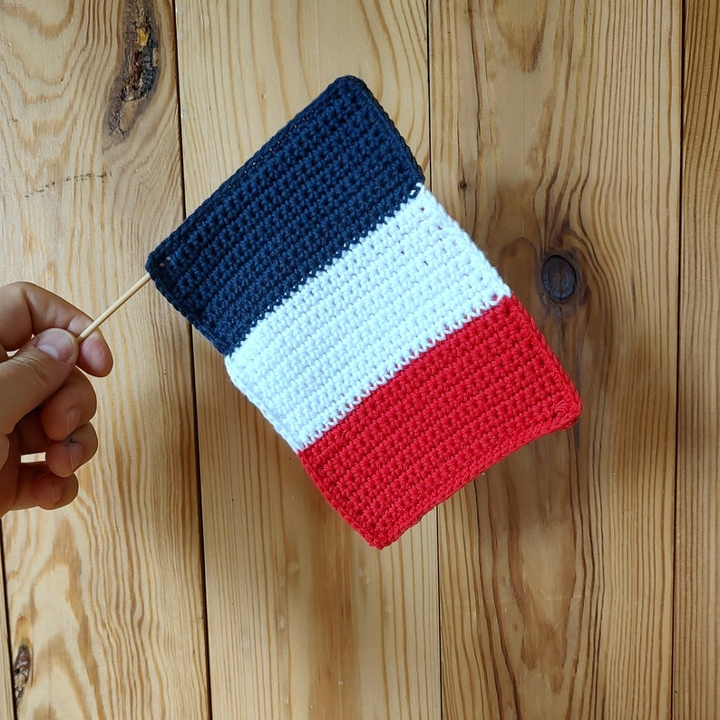 Crochet Pattern: French Flag, Mug Rug, Crochet Applique, Flag of France ...