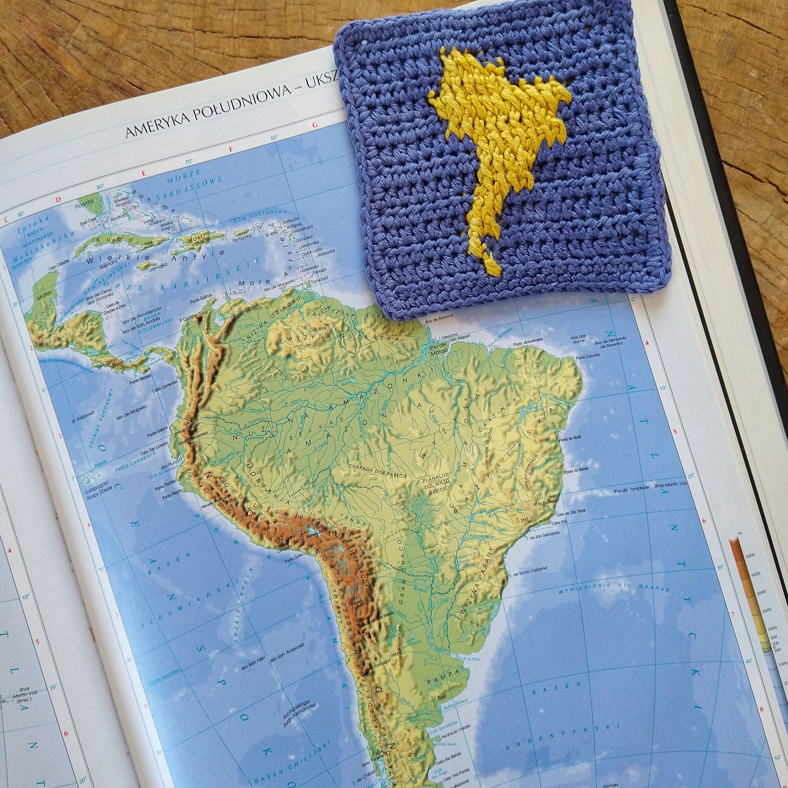 Crochet Patterns // 4 Map Granny Squares, Crochet Map, Crochet ...
