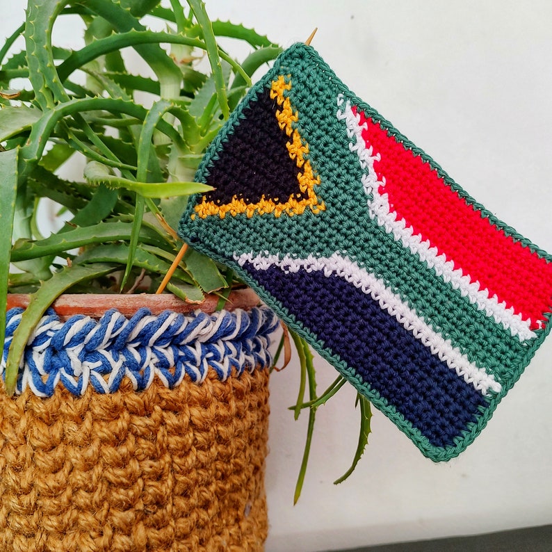 South Africa Flag Crochet Pattern: Mug Rug, Applique (PDF Pattern) - Etsy