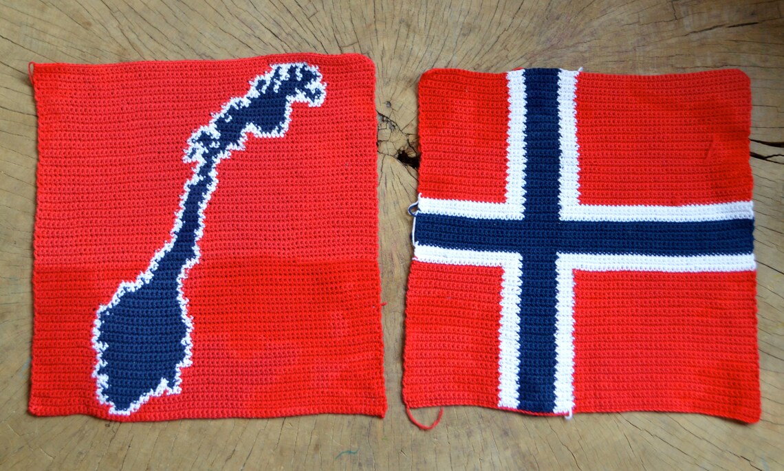 Norway Map Crochet Pillow Cover Pattern: Scandinavian Decor (PDF ...