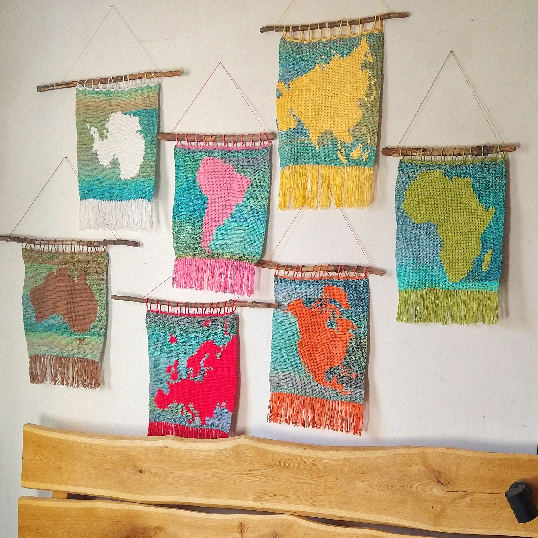 Crochet Pattern / Asia Map Wall Hanging Map Poster Crochet - Etsy