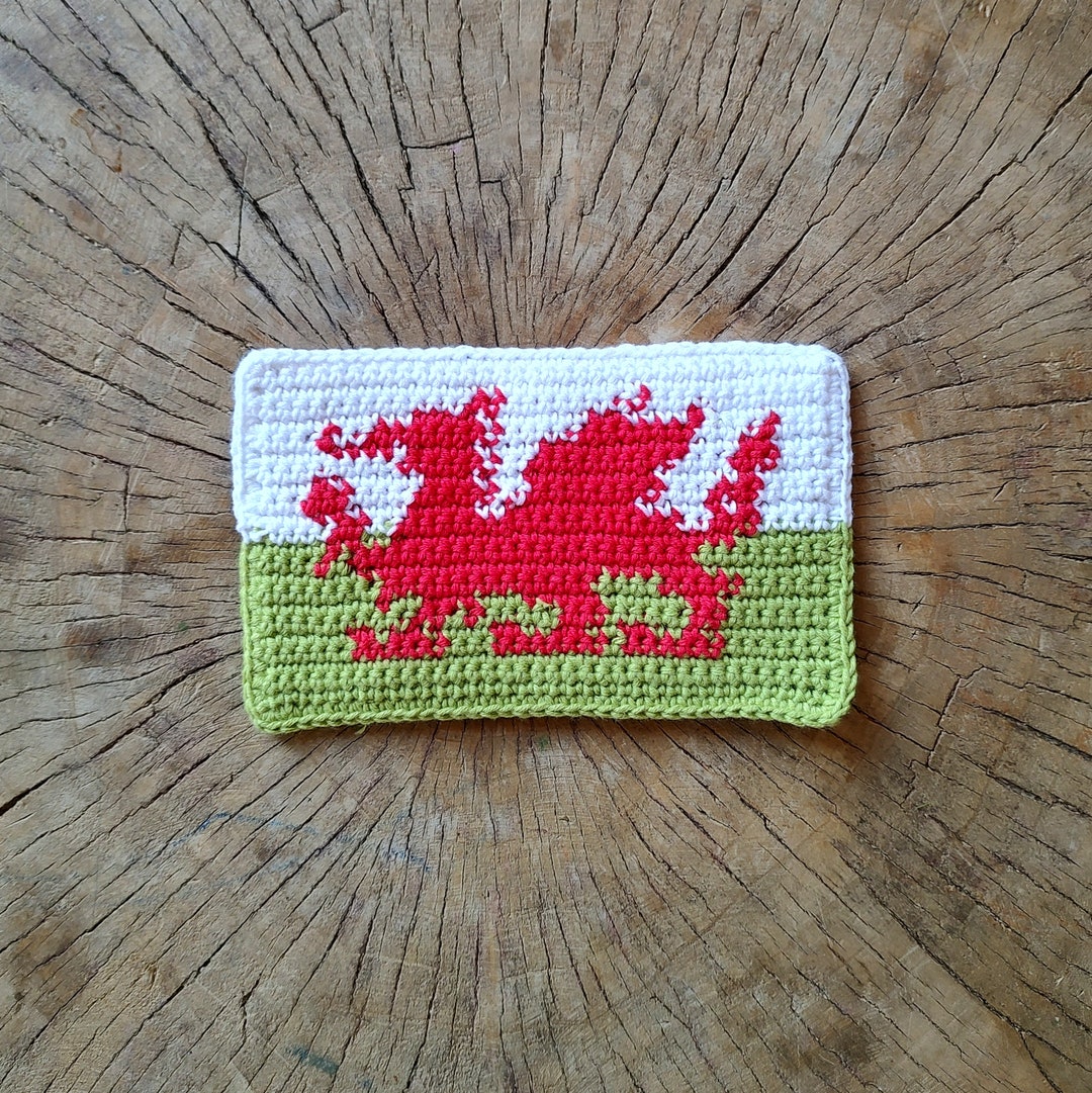 Crochet Pattern: Welsh Flag, Crochet Flag of Wales, United Kingdom, Mug ...