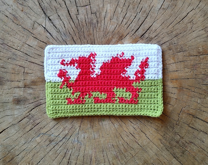 Welsh Flag, Crochet Blanket Pattern, Row by Row, Single Crochet ...