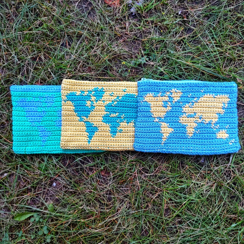 Crochet Pattern // Travel Pouch, Zipper Pouch, Pencil Case, Small ...