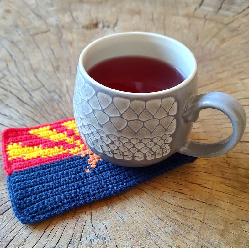 Crochet Pattern: Arizona Flag, State Flags, Independence Day, Mug Rug ...